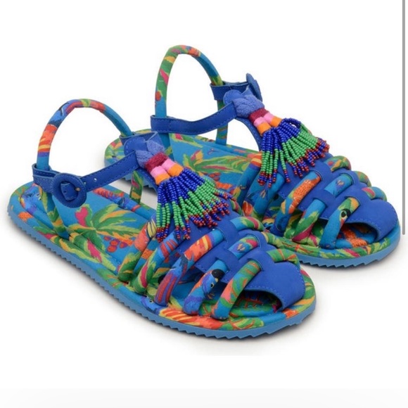 FARM Rio | Shoes | Nwt Farm Rio Zigzag Stitch Sandal | Poshmark